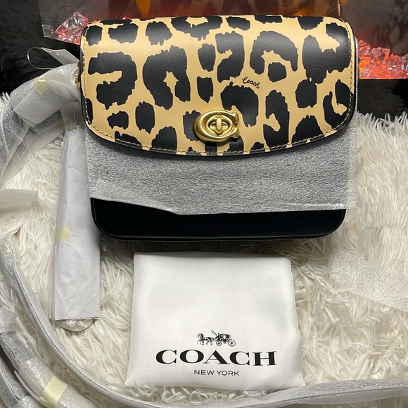Coach | Bags | Coach Leopard Print Cassie Crossbody 9 Leopard Multi ...